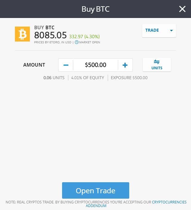 How do I open a trade? | eToro Help